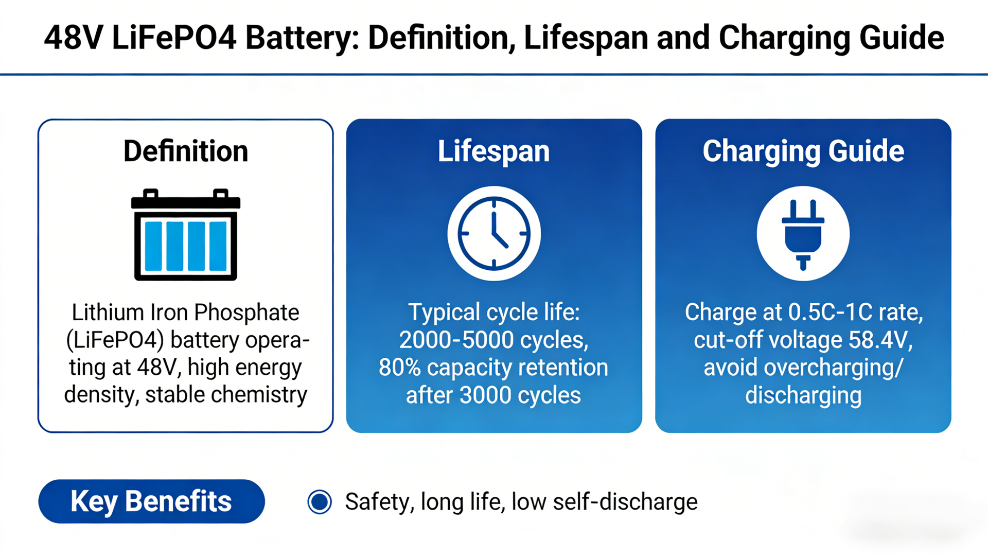 48V LiFePO4 Battery: Definition, Lifespan and Charging Guide – JMBatteries