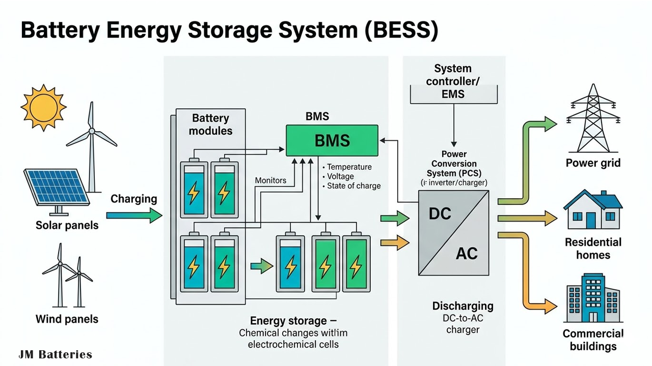 How Do Battery Energy Storage Systems Work? – JMBatteries